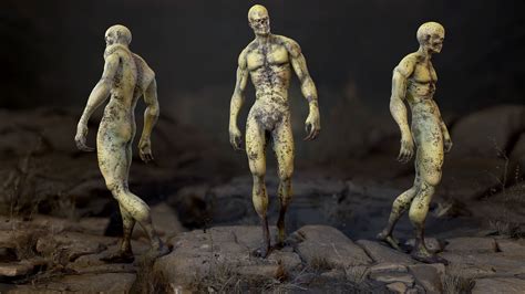 3d Model Zombie Mutant Vr Ar Low Poly Rigged Cgtrader