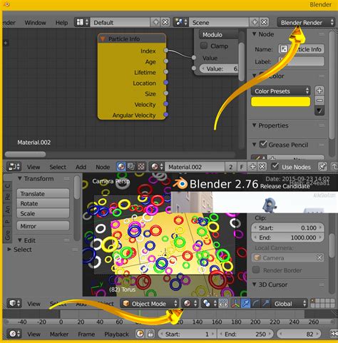Particle Info Node And Blender Internal Render Blender Stack Exchange