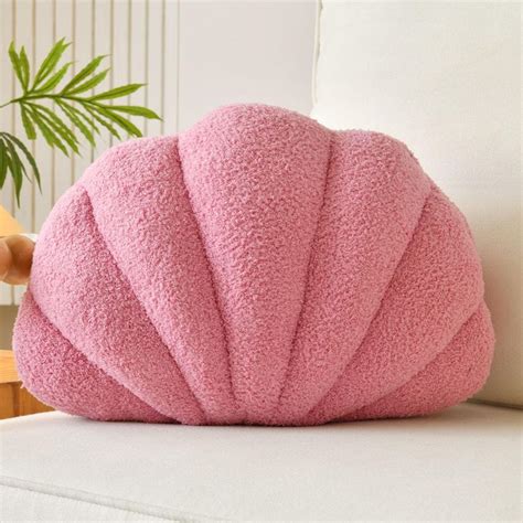 Almohadas De Concha Suave Para Decoración Del Hogar Pink Shell Shaped