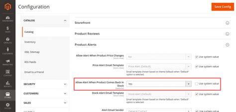 how to enable “notify me when in stock” in magento 2
