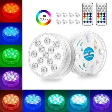 Lumière Led Submersible Étanche Ip68 Lampes De Piscine Sous Marines