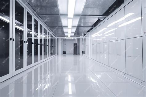 Premium Ai Image Computer Data Center Room Facility With Server Raks