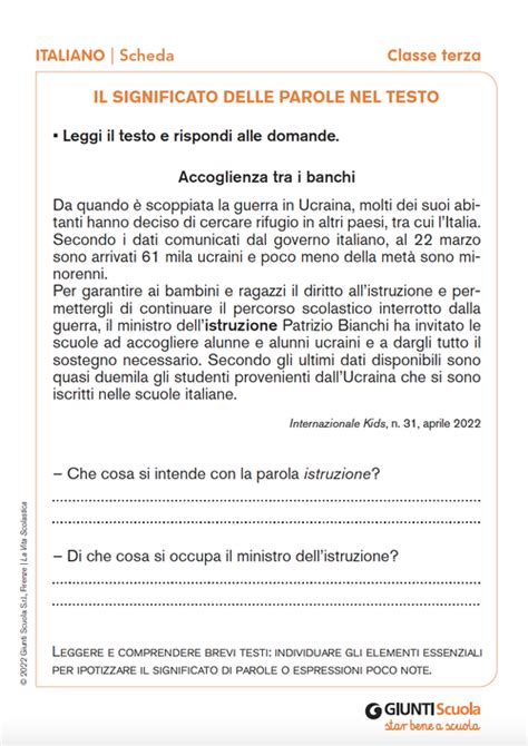 Il Significato Delle Parole Nel Testo Giunti Scuola