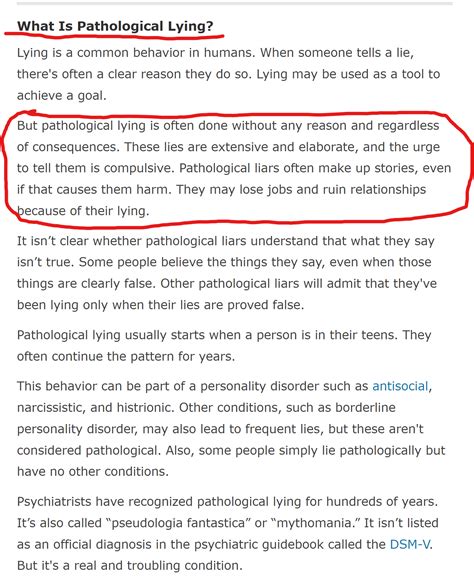 Pathological Liar Definition