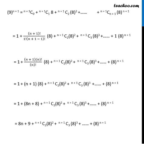 Ex 7 1 13 Show That 9n 1 8n 9 Is Divisible By 64