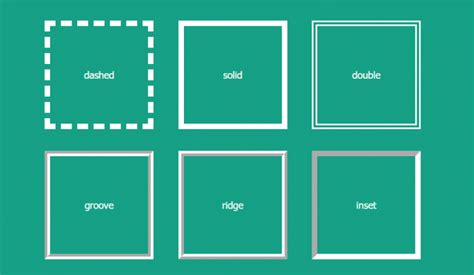 Different CSS Border Examples OnAirCode