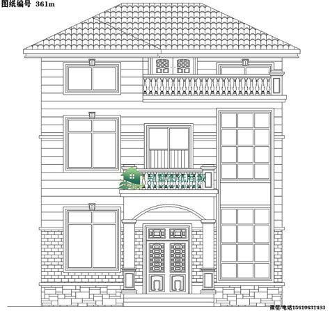 两层半自建房屋设计图小户型经济实用 二层半别墅设计图 别墅图纸商城