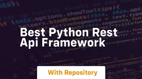 Best Python Rest Api Framework Youtube