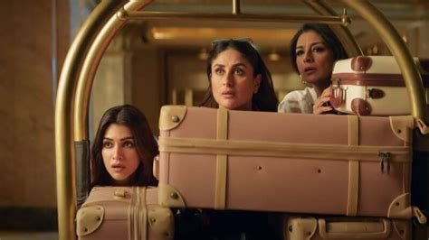 Crew Trailer Kareena Kapoor Tabu And Kriti Sanon Strike Gold In A