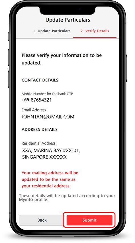 update email address dbs singapore