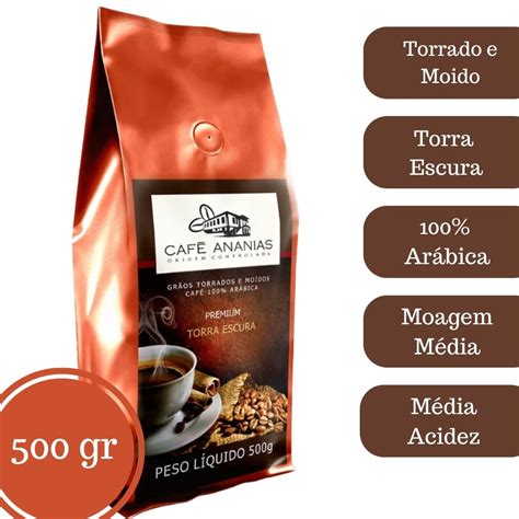 Café Ananias Em Pó Premium Torra Escura 500 Gramas Shopee Brasil