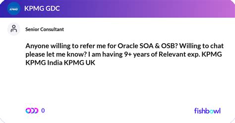 Anyone Willing To Refer Me For Oracle Soa And Osb W Fishbowl