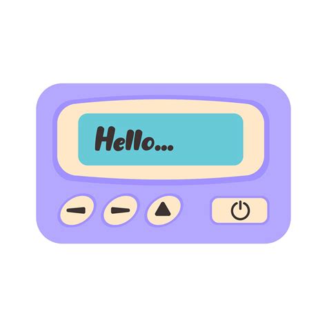 Pager Icon Vintage Telecommunication Device From 90s Text Message