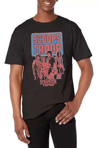 Camiseta Masculina Stranger Things Scoop Troop Grande Pré