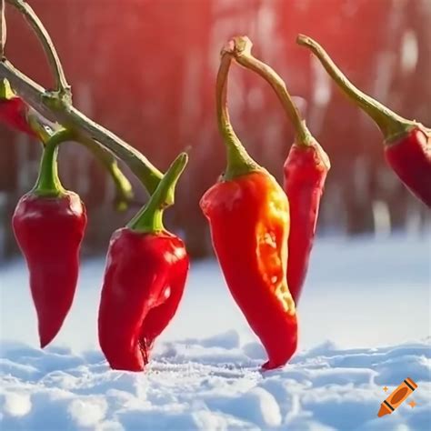 Hot Chilli Pepper In Icy Nordic Landscape On Craiyon
