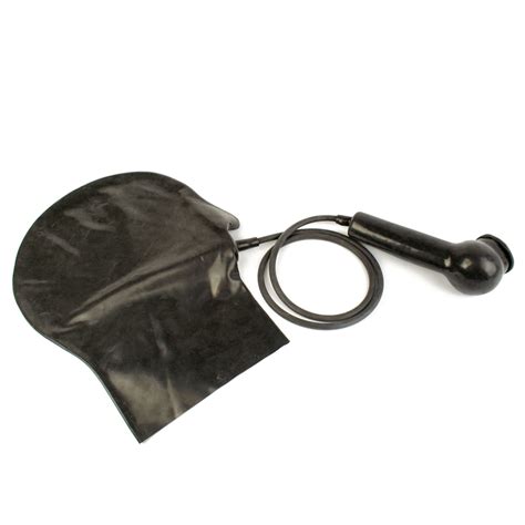 Rubberfashion Latex Mask Erotic Latex Mask With Latex Tube Mouth Piece