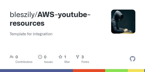github bleszily aws youtube resources template for integration