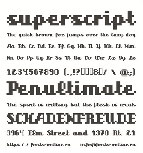 Superscript Font