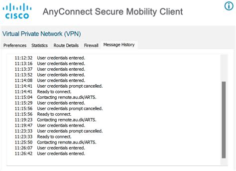 Cisco Anyconnect Login Fails Even Though I Use The Correct Password And