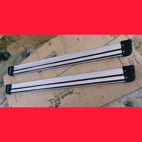 Silver And Black Aluminium Car Side Foot Rest Size 22 X 4 Inch L X W