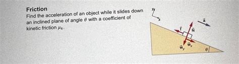 Solved Find The Acceleration Of An Object While It Slides Chegg