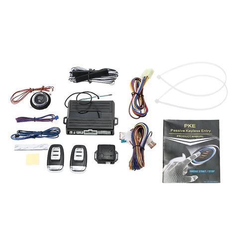 Universal Version Smart Key Pke Passive Keyless Entry Car Alarm System Engine Start Button