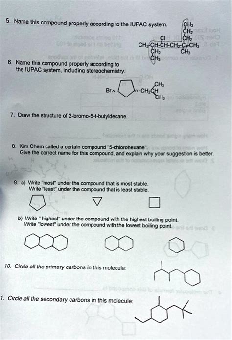 SOLVED Name This Compound Properly According Ihe IUPAC System CHz