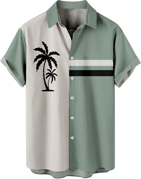 Aktuna Camisa Hawaiana Para Hombre Estilo Retro Con Botones Estilo