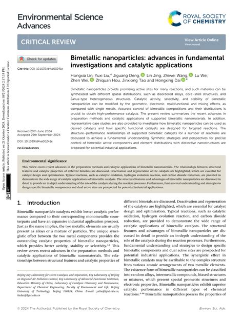 Pdf Bimetallic Nanoparticles Advances In Fundamental Investigations
