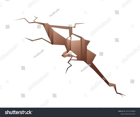 Broken Damaged Ground Cracks Holes Fissures Stock Vector Royalty Free Shutterstock