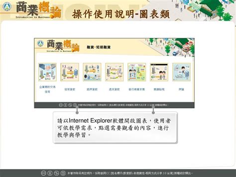 目錄 教學注意事項 教學元件類型 瀏覽課程之基本配備 操作使用說明 目錄 教學注意事項 教學元件類型 瀏覽課程之基本配備 操作使用說明