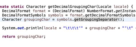 Programming For Beginners How To Get The Decimal Grouping Character For Given Locale
