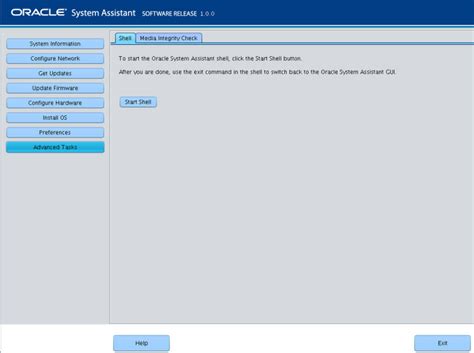 执行访问 Oracle System Assistant Shell 的高级任务 Sun Blade X3 2b（以前称为 Sun