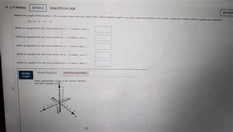 Solved F X Y 6−x2−y2 Write An Equation For The Cross
