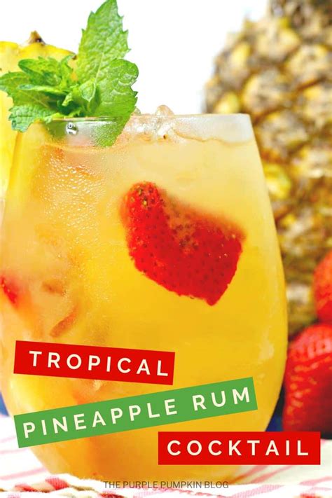 Tropical Island Breeze Cocktail With Bourbon And Rum