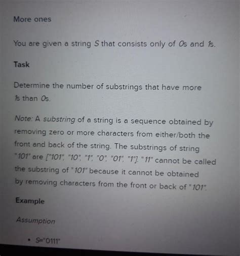 Solved More Ones You Are Given A String S That Consists Only