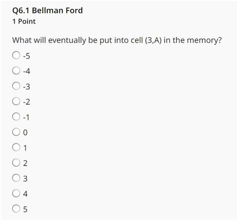 Solved Consider That The Bellman Ford Algorithm Is Currently
