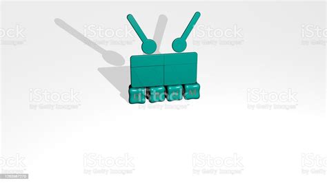 상단 관점에서 금속 입방 문자에 의해 만들어진 텍스트와 함께 수직 드럼의 3d 그래픽 이미지 개념 프리젠 테이션 및 슬라이드 쇼에 탁월 일러스트 및 배경 개념에 대한 스톡