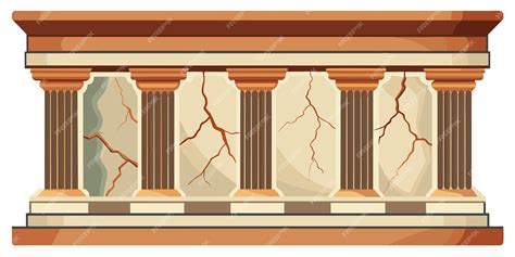 Premium Vector Columns Of The Roman Forum