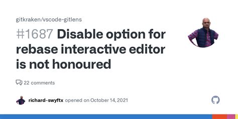 Disable Option For Rebase Interactive Editor Is Not Honoured · Issue 1687 · Gitkrakenvscode