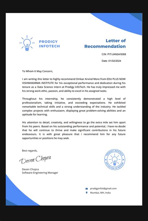 Omkar More On Linkedin Datascience Internship