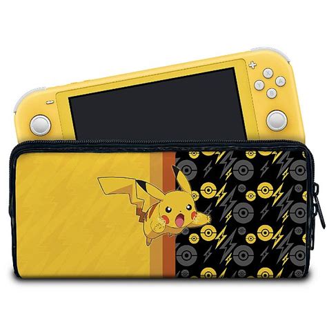 Case Nintendo Switch Lite Bolsa Estojo Pikachu Pokemon Pop Arte Skins