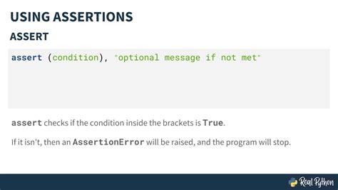 Assertions In Python How To Use The Try And Except Keywords Youtube