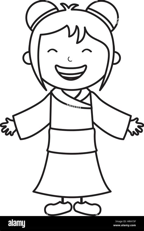 Dibujos De Niña Japonesa Para Colorear Vsun