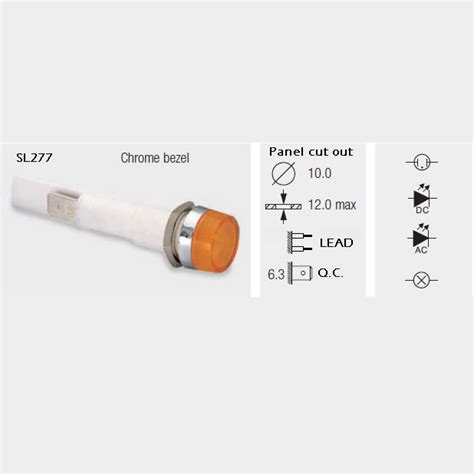 Chrome Bezel Indicator Light Electrical And Lighting Distributors