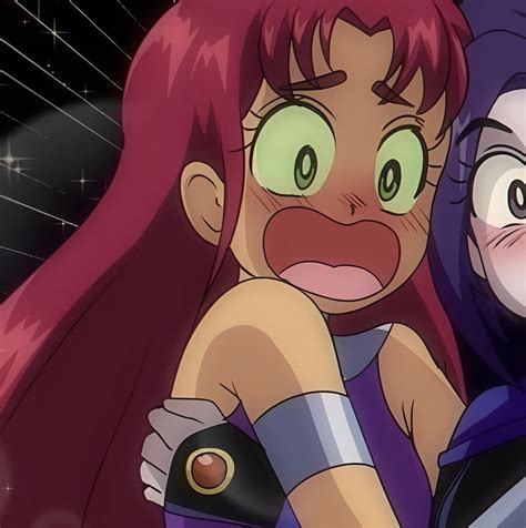 Star Fire And Raven Matching Iconspfp Cartoon Profile Pics Starfire