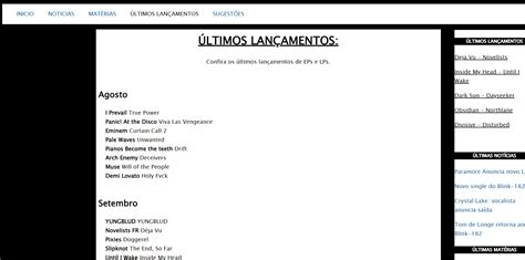 Github Almeida63projeto Pessoal Site Noticias Mundo Musical Projeto Desenvolvido Para A Aula