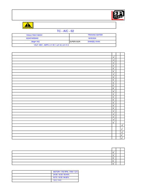 Startup Report Tc Ac 02 Pdf Duct Flow Equipment