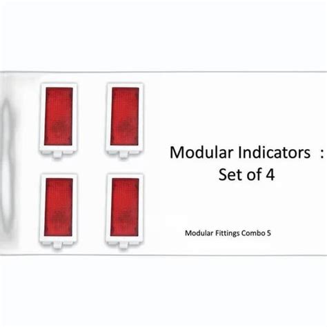 indicator white pack of 4 modular white socket red indicator socket