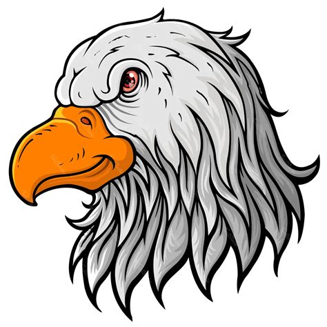 Cartoon Style Eagle Head Illustration Vector File Illustrator Premium